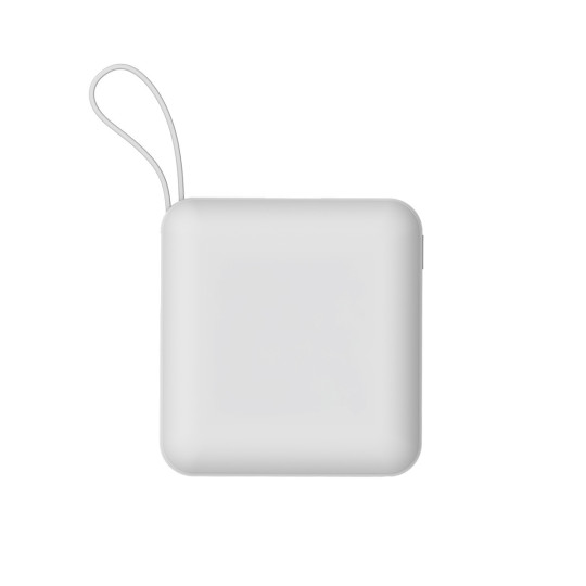 Batterie de secours avec 2 câbles 10000 mAh Akashi® blanche COULEUR Blanc